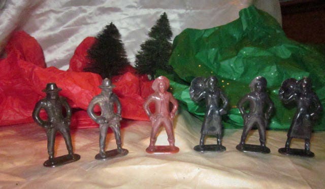 Vintage LIDO Horses, REL BAKELITE Western Frontier Figures 1950's,five ...