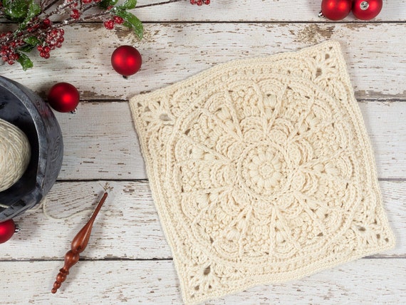 Winter Opulence 12-inch Square Crochet Pattern DIGITAL PDF | Etsy