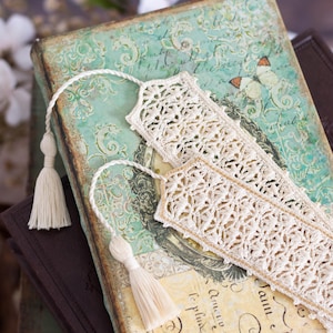 Lace Crochet Bookmark Pattern, DIGITAL PDF DOWNLOAD, Vintage Flower ...