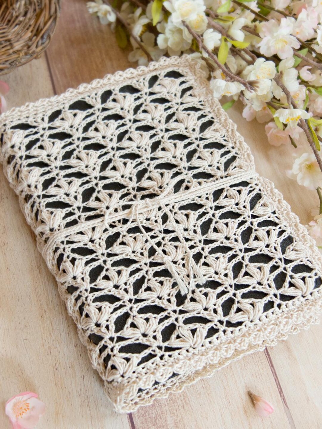 Lace Bible Cover Crochet Pattern: Customizable Book Sleeve (digital PDF ...