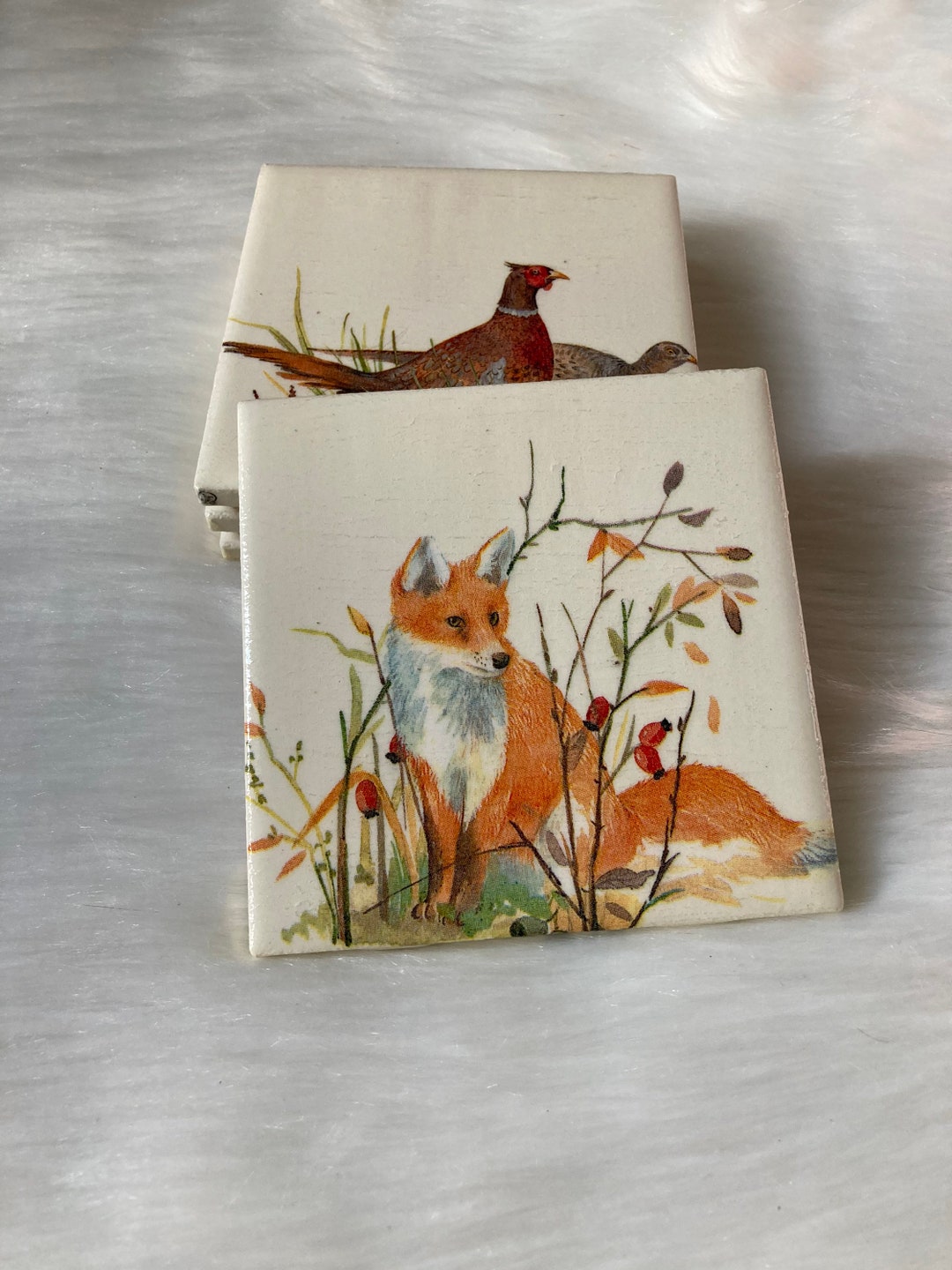 Country Friends Coasters, Set of 4, Repurposed Coasters, Napkin ...