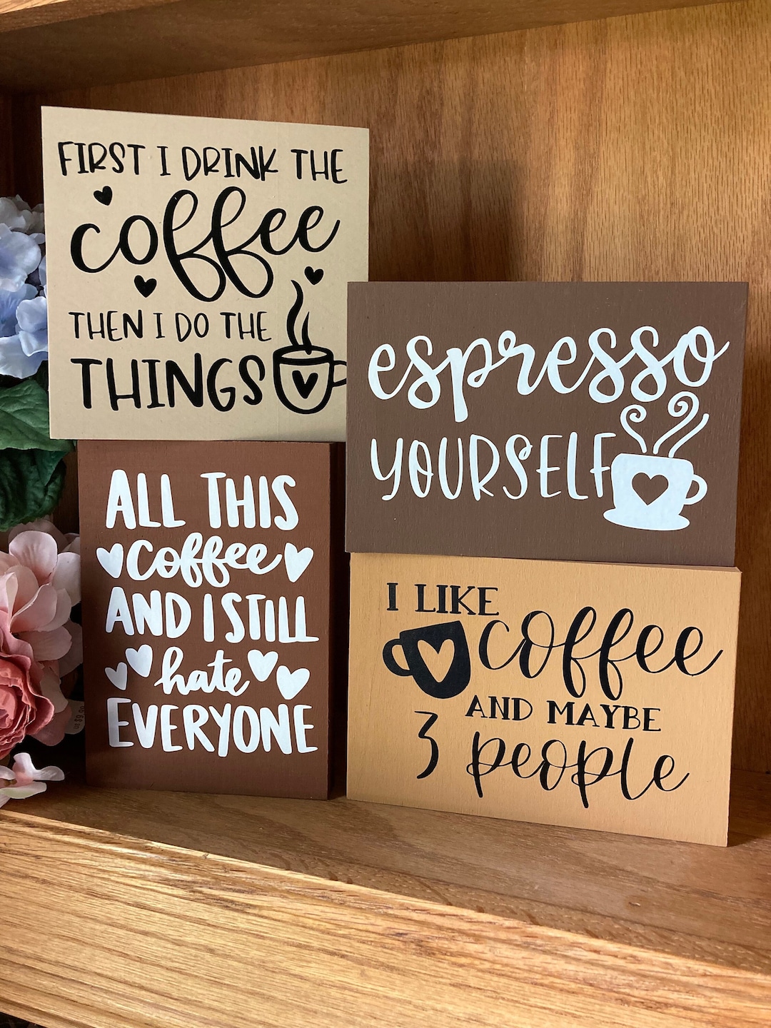 Coffee Time Collection Small Wooden Sign, Coffee Bar Sign, Customizable ...