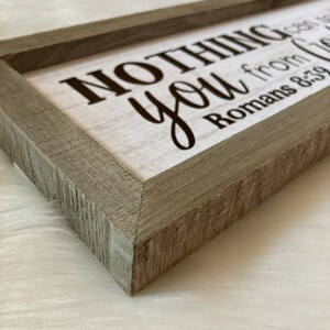 Nothing Can Separate You From Gods Love Rustic Wooden Sign, 15x5.5 ...