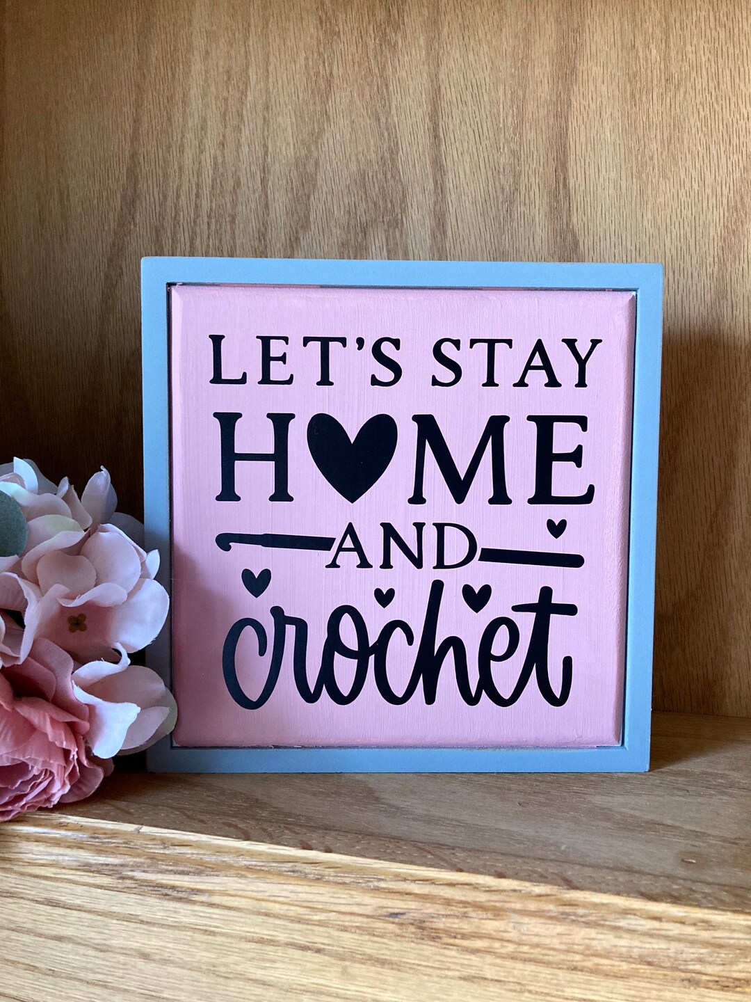 Yarn Lovers Modern 8x8 Sign Collection, Knitter Decor, Crocheting Sign ...