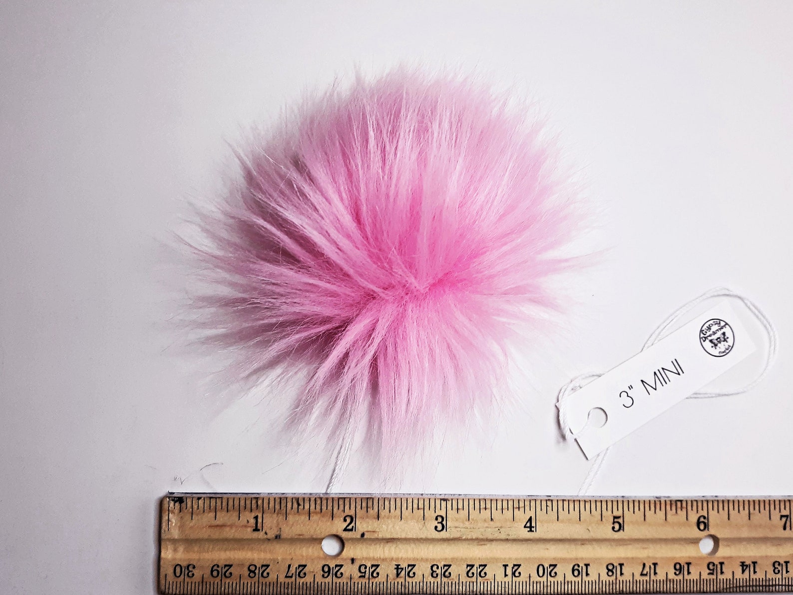 BUBBLEGUM Pink Faux Fur Pom Pom Small Medium Large Fake Fur - Etsy