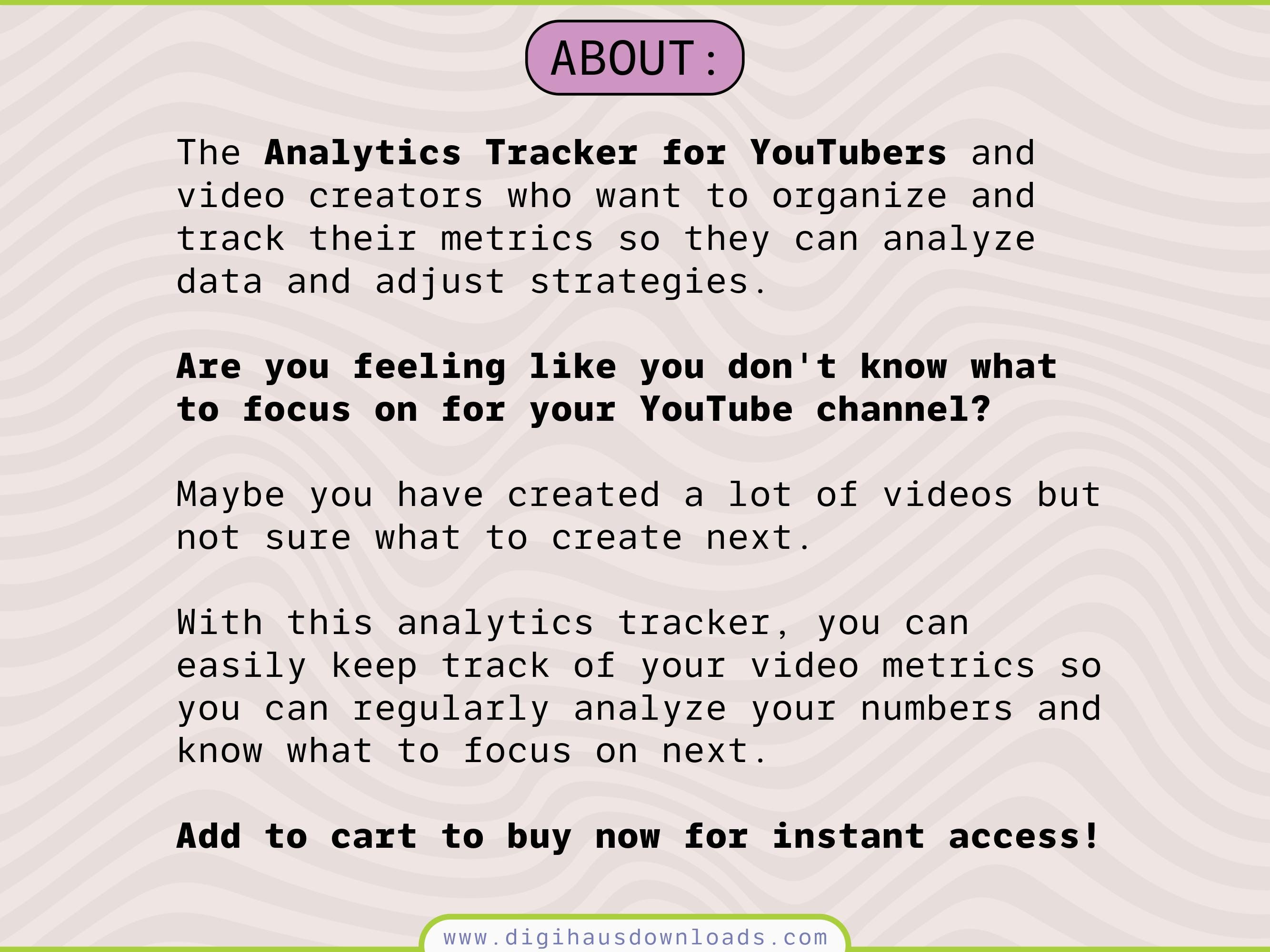 Google Sheet Analytics Tracker for Youtubers & Video Creators to Track ...