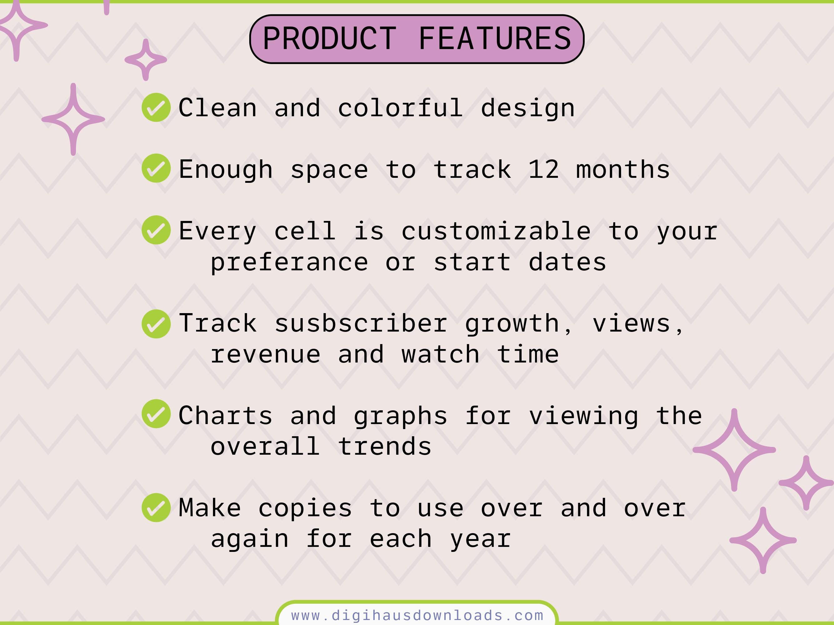 Google Sheet Analytics Tracker for Youtubers & Video Creators to Track ...