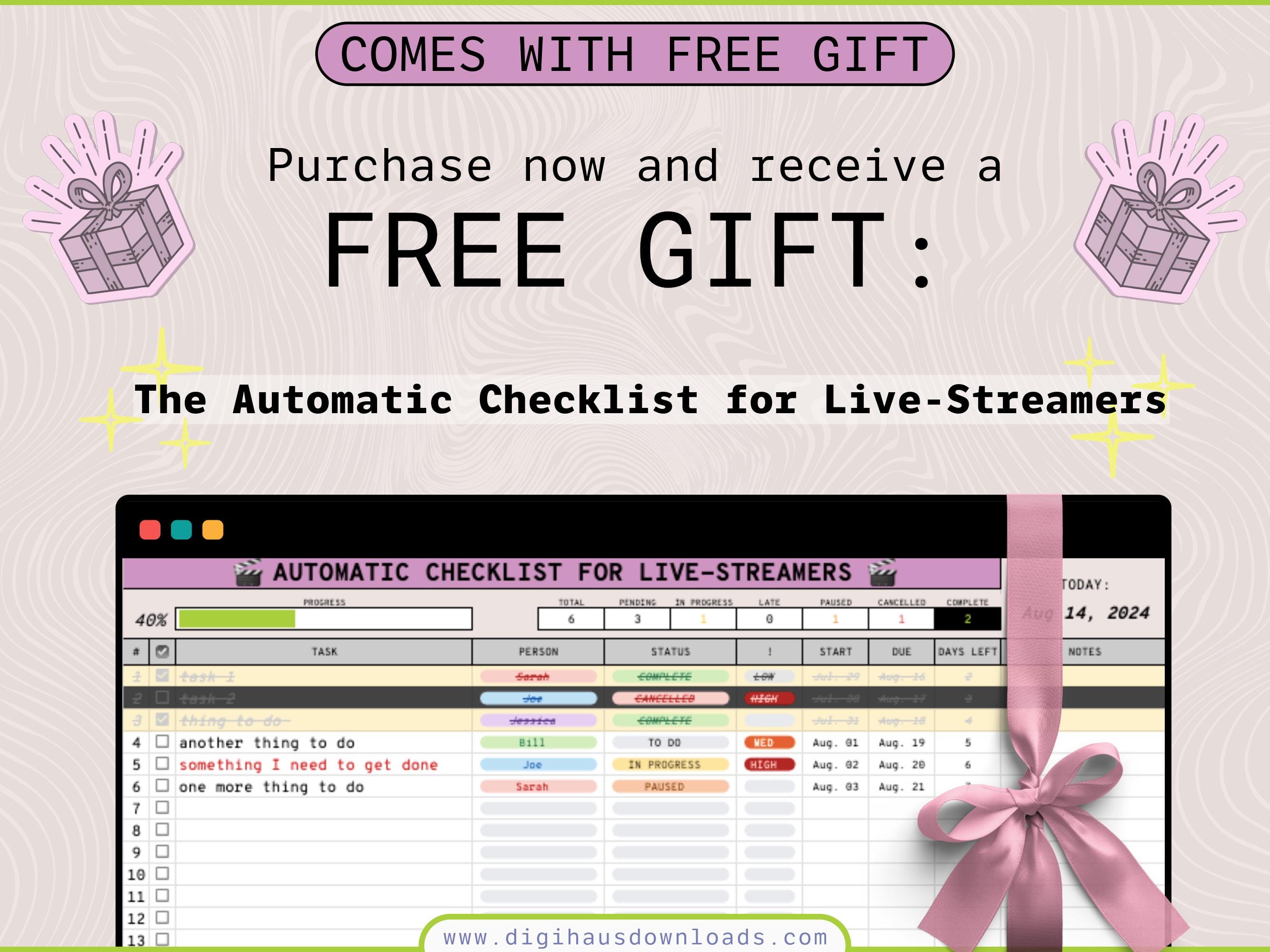 Live-streamers Google Sheet Analytics Tracker to Track Stream ...