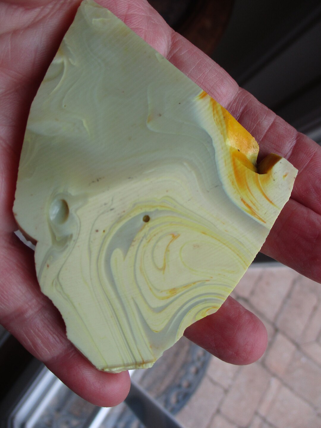 Yellow Swirled Glass Slab - Etsy