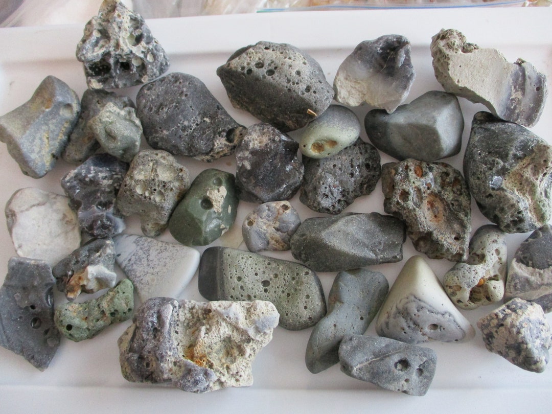 Michigan Leland Blue Rough Rocks, Antique Smelters Slag Glass - Etsy