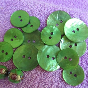 Vintage Pink and Green Buttons and Gemstone Beads - Etsy