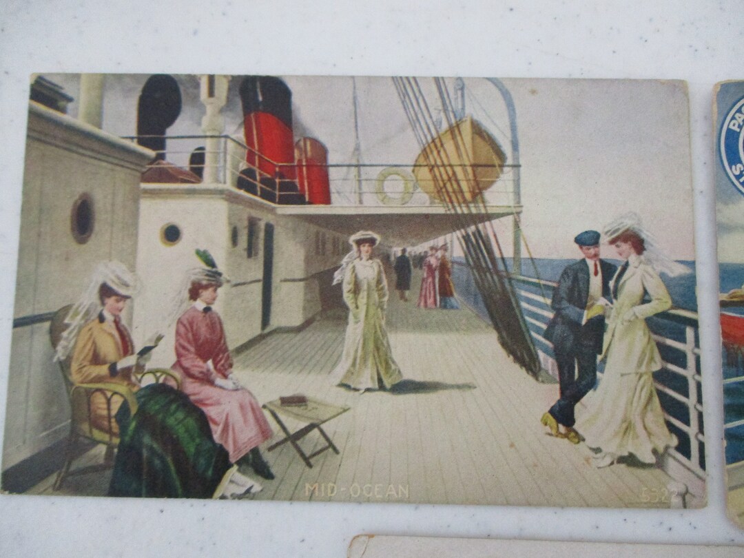 3 Antique Lithograph Steamship Postcards - Etsy