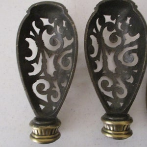 Vintage Filigree Drapery Rod Finials, Set of Four - Etsy