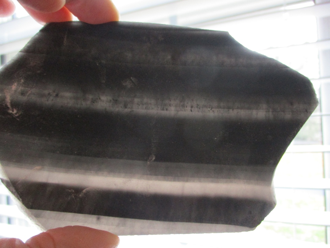 Black Lace Obsidian Striped Rock Slabs - Etsy
