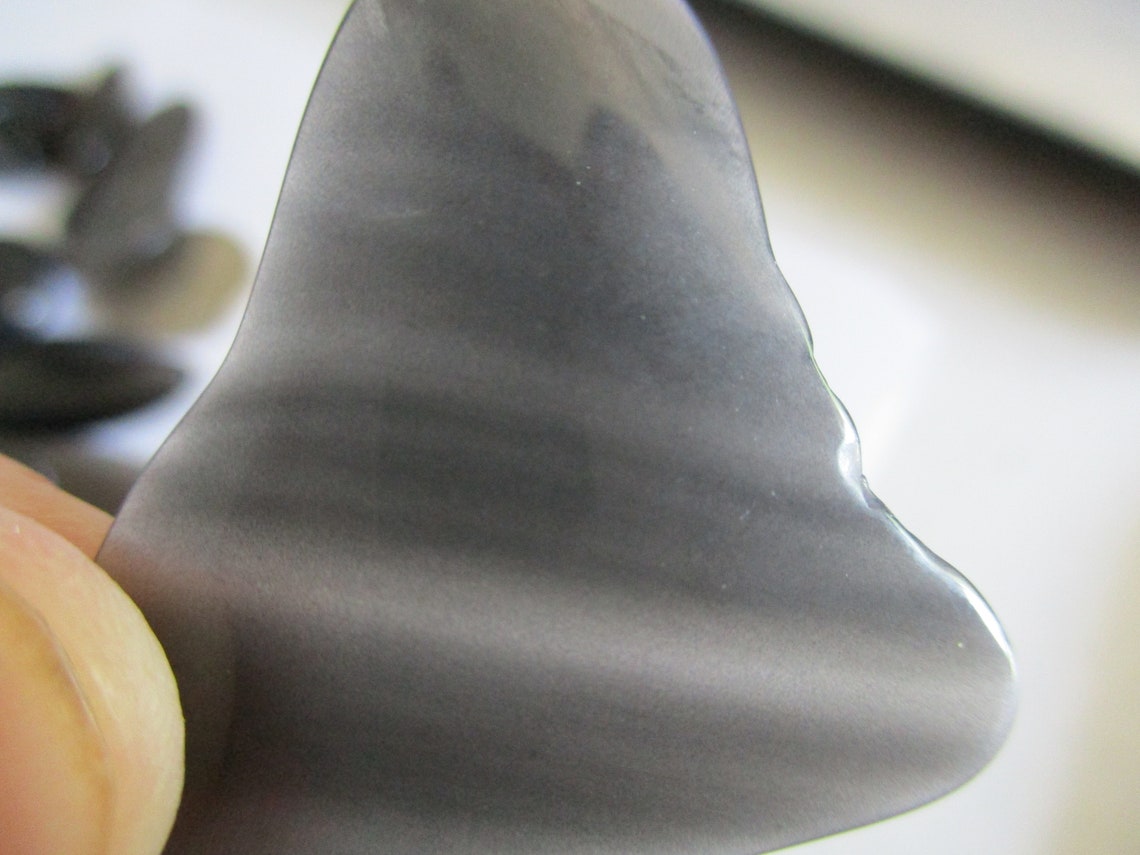 Lace Striped Obsidian Gray Sheen and More Polished Free-Form | Etsy