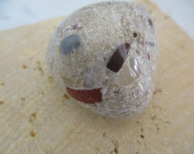 Polished Michigan Pudding Stone, Tri-colored Conglomerate Rock ...