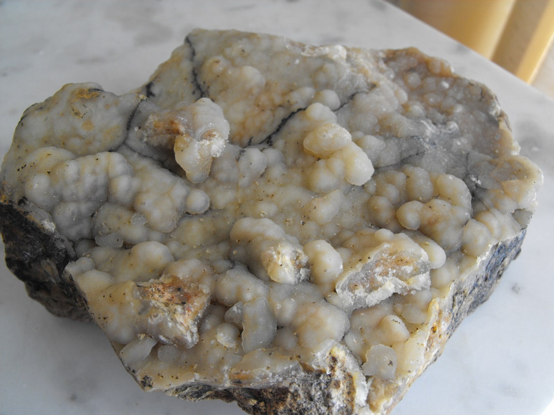 Botryoidal Crystal Rock Slab Specimen, Bumpy, Bubbly Crystallized Rock ...