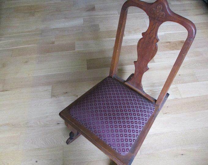 Early Century Sewing Rocker, Antique Ladies Small Rocking Chair ...
