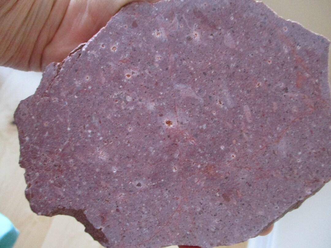 Large Pink Rock Slab, Conglomerate Trivet Base - Etsy