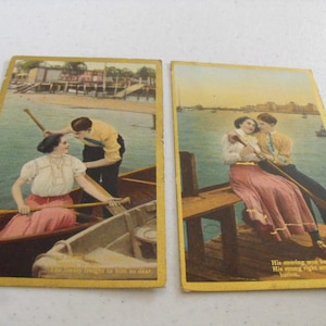 Antique Romance Lithograph Postcards, Julius Bien Litho 1910 Ephemera ...