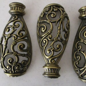 Vintage Filigree Drapery Rod Finials, Set of Four - Etsy