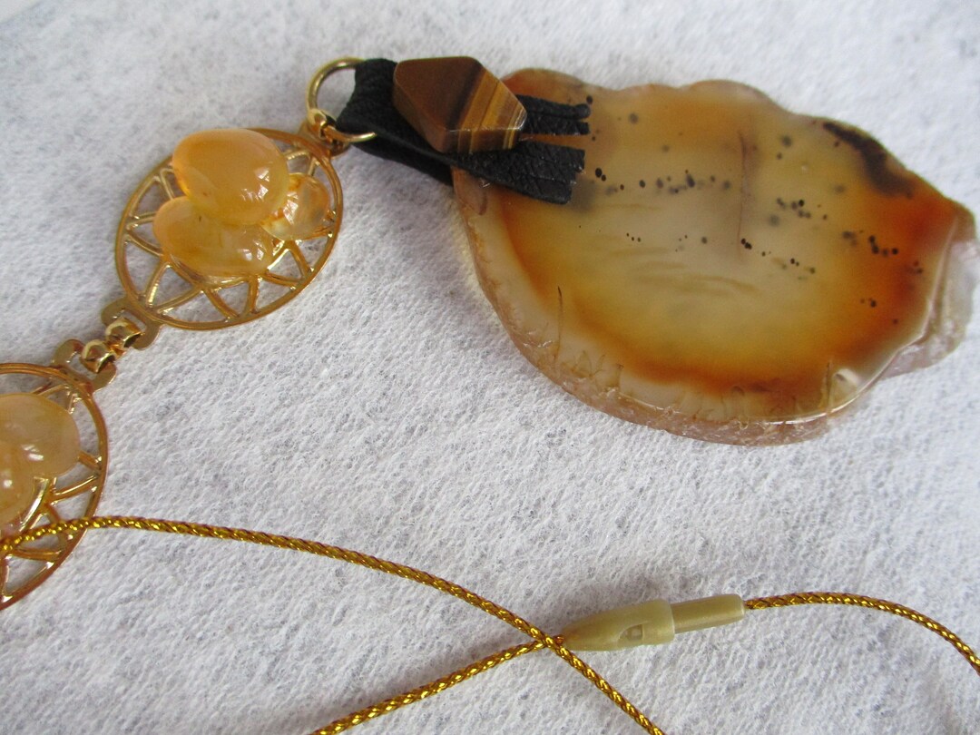 Dendritic Agate Sun Catcher, Red Agates Ornament - Etsy