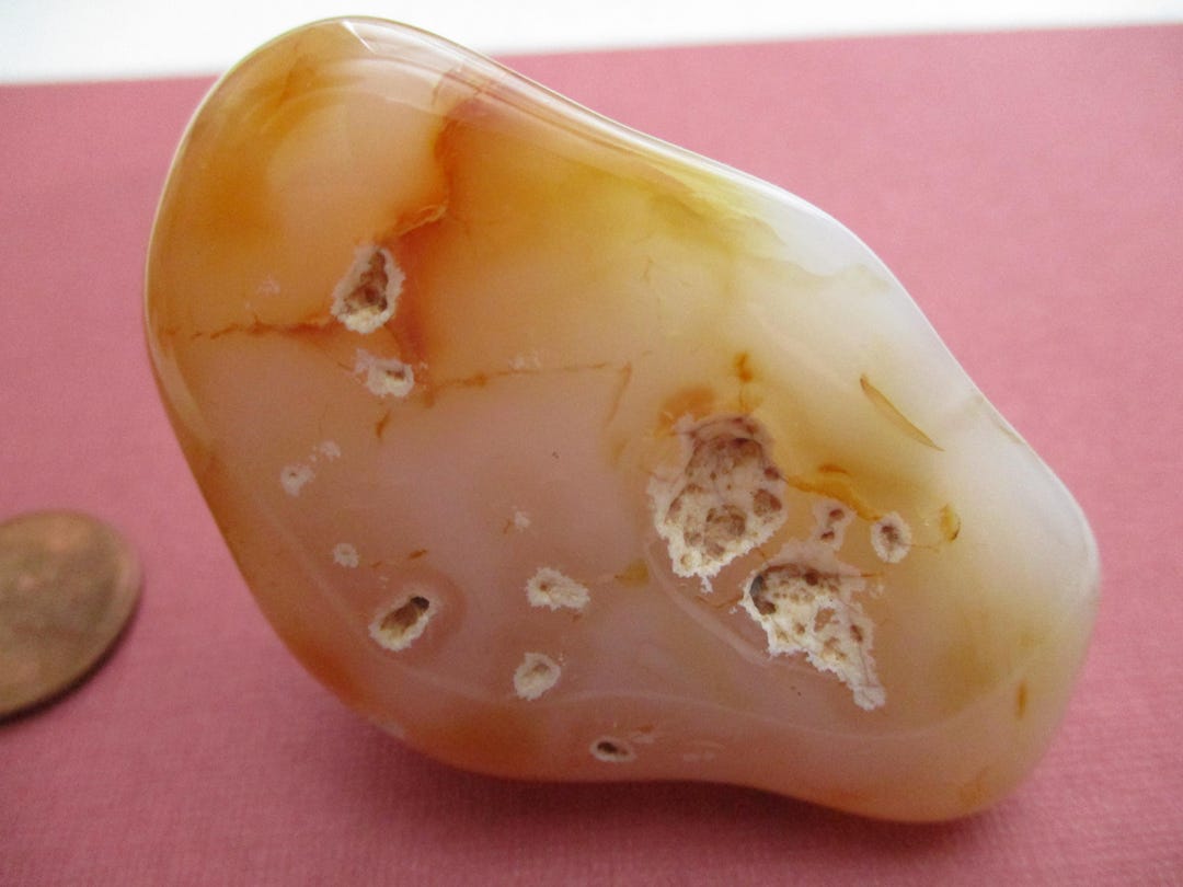 Red Carnelian Pitted Beach Agate - Etsy