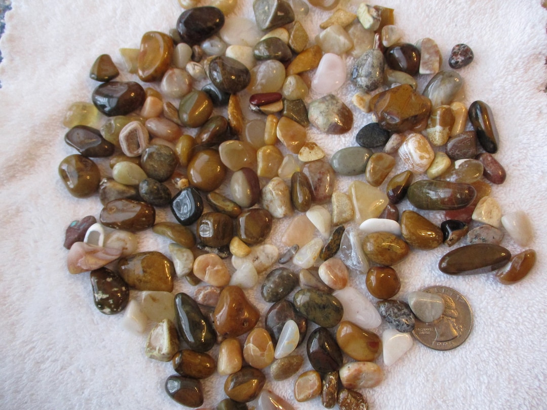 Small Polished Stones and Agates, Mosaics and Crafting Bulk Rocks Lot ...