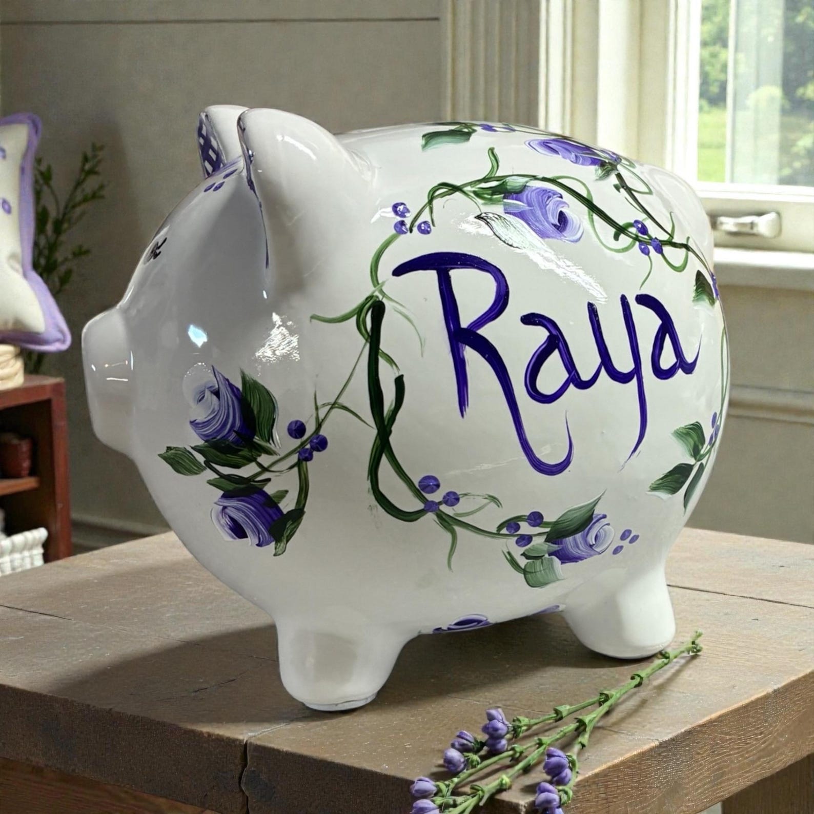 Personalized Bank, Custom Piggy Bank, New Baby Gift, Baby Shower Gift ...