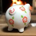 Floral Peach Piggy Bank, Personalized Bank, New Baby Gift, Shower Gift ...