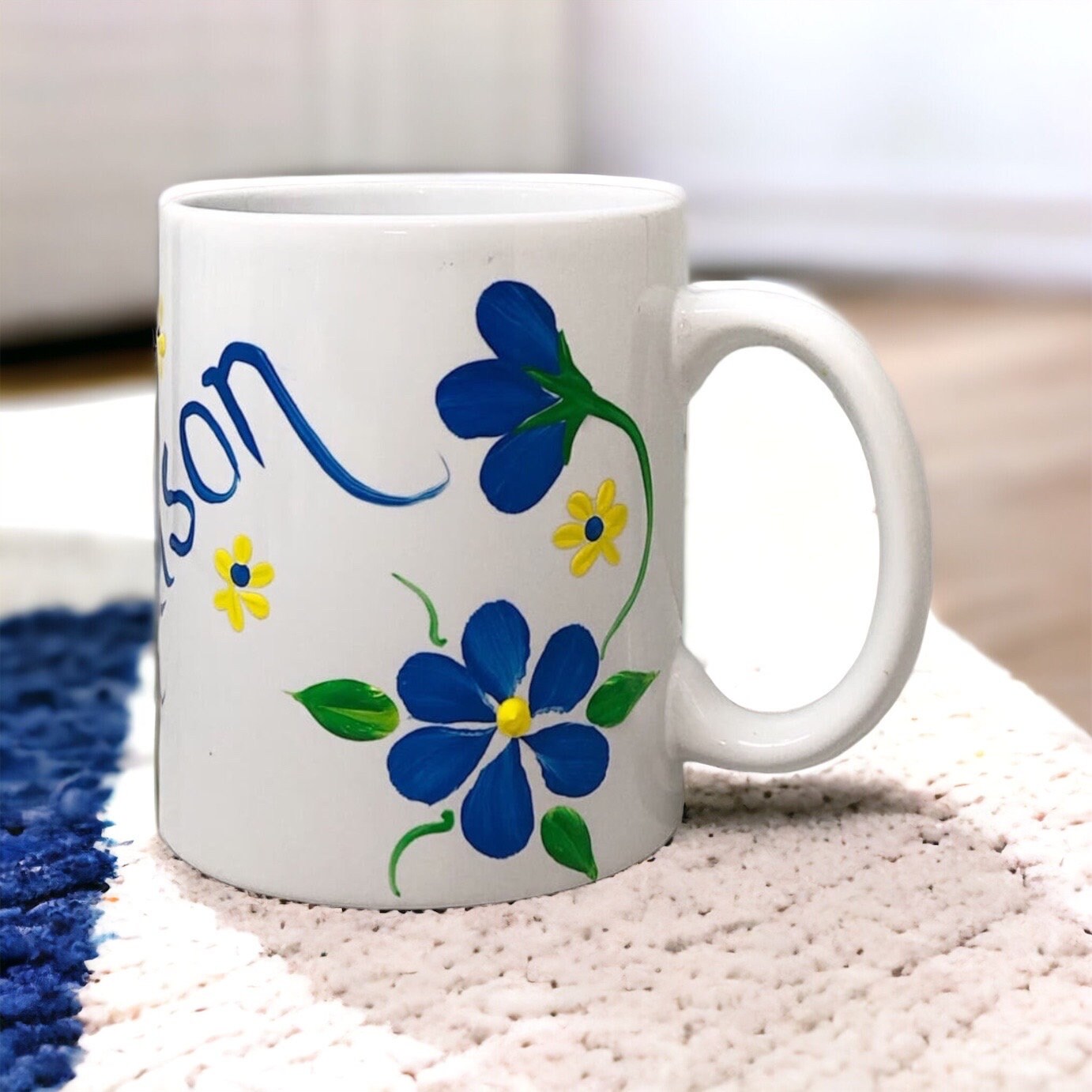 Hand Painted Custom Name Mug, Keepsake Gift for Coffee Lover, Birthday ...