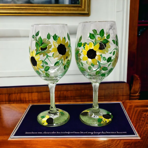 Sunflower Glasses - Etsy
