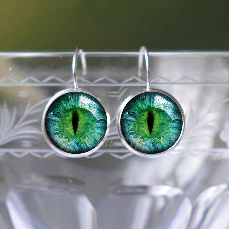 Green Eye Earrings - Etsy