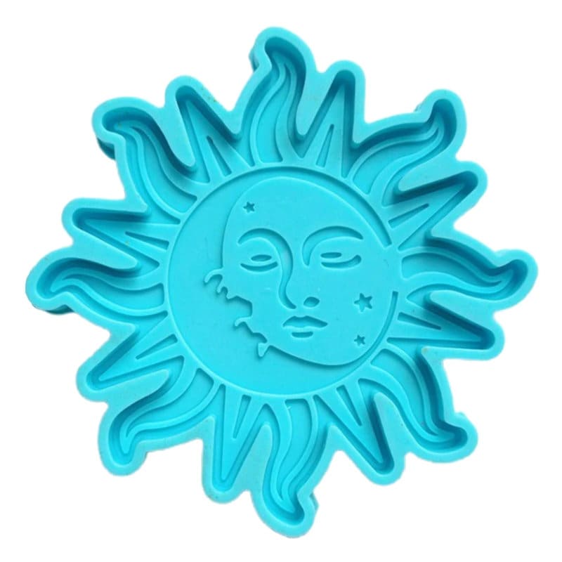 Small Sun Coaster Resin Mold, DIY Handmade Epoxy Decoration for Crafts ...