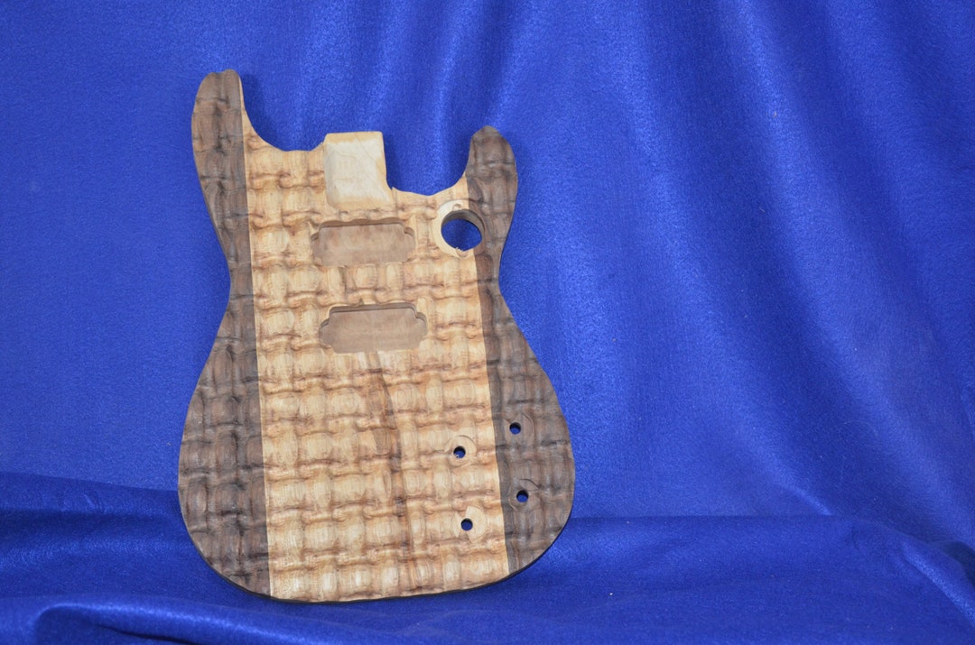 Custom Guitar With Weave Patter and Multiple Wood Species, Both Maple ...