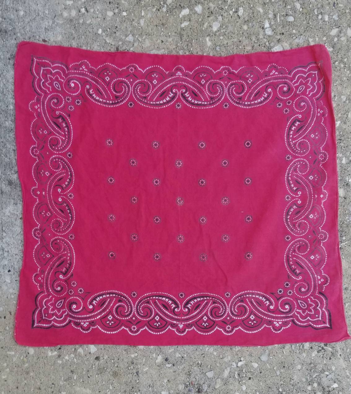 Vintage Red Bandana, Western Bandana, Made in USA - Etsy