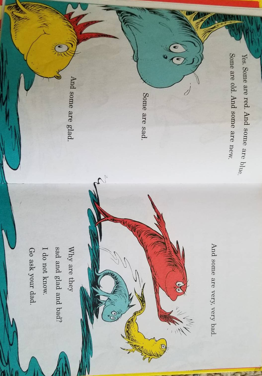 1988 Dr Seuss, One Fish Two Fish Red Fish Blue Fish Book, Hardcover - Etsy