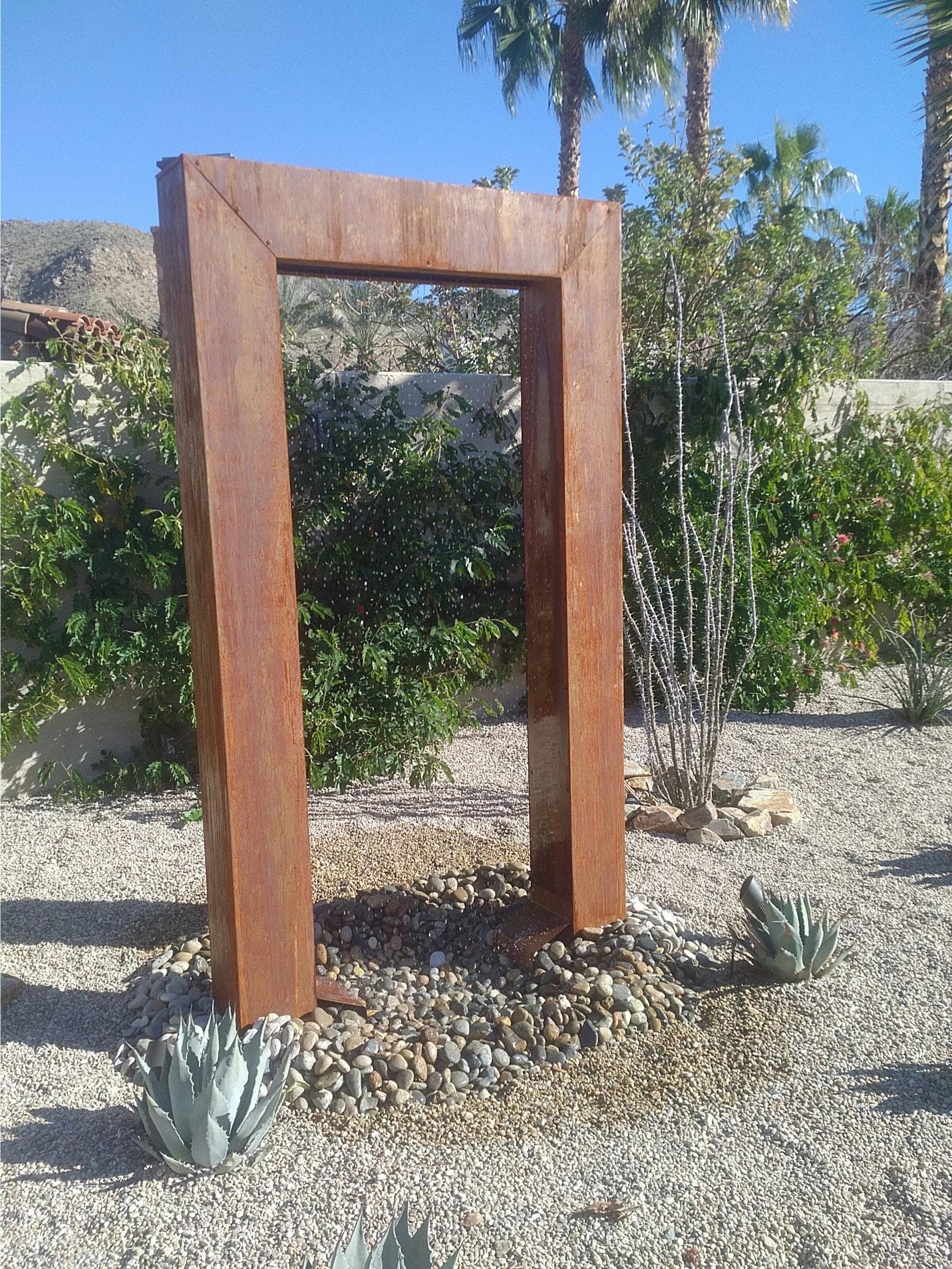 Corten Metal Rain Curtain Water Feature - Etsy