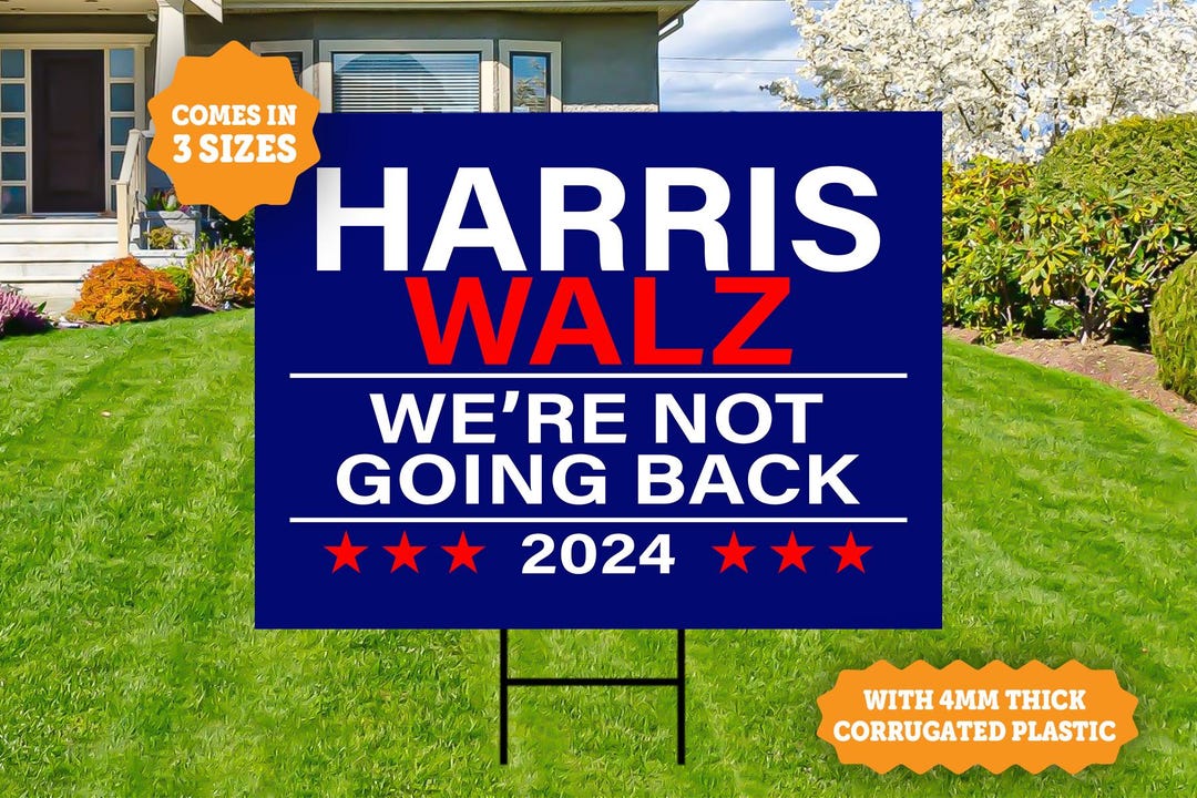 Harris Walz 2024 Yard Sign, Kamala Harris Tim Walz Waltz for President ...