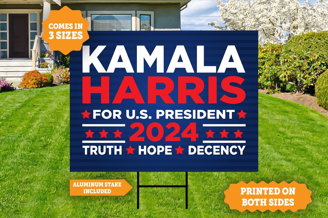 Harris Walz 2024 Yard Sign, Kamala Harris 2024 Yard Sign, Politic 2024 ...