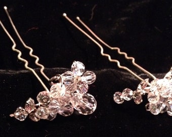 Crystal hair pins | Etsy