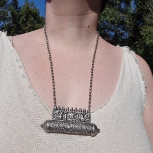 Old Indian Prayer Box Necklace, Old Silver Amulet Pendant. - Etsy