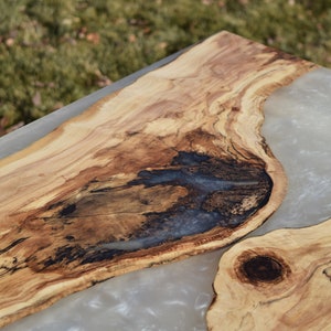 Spalted Birch Resin River Desk - Etsy