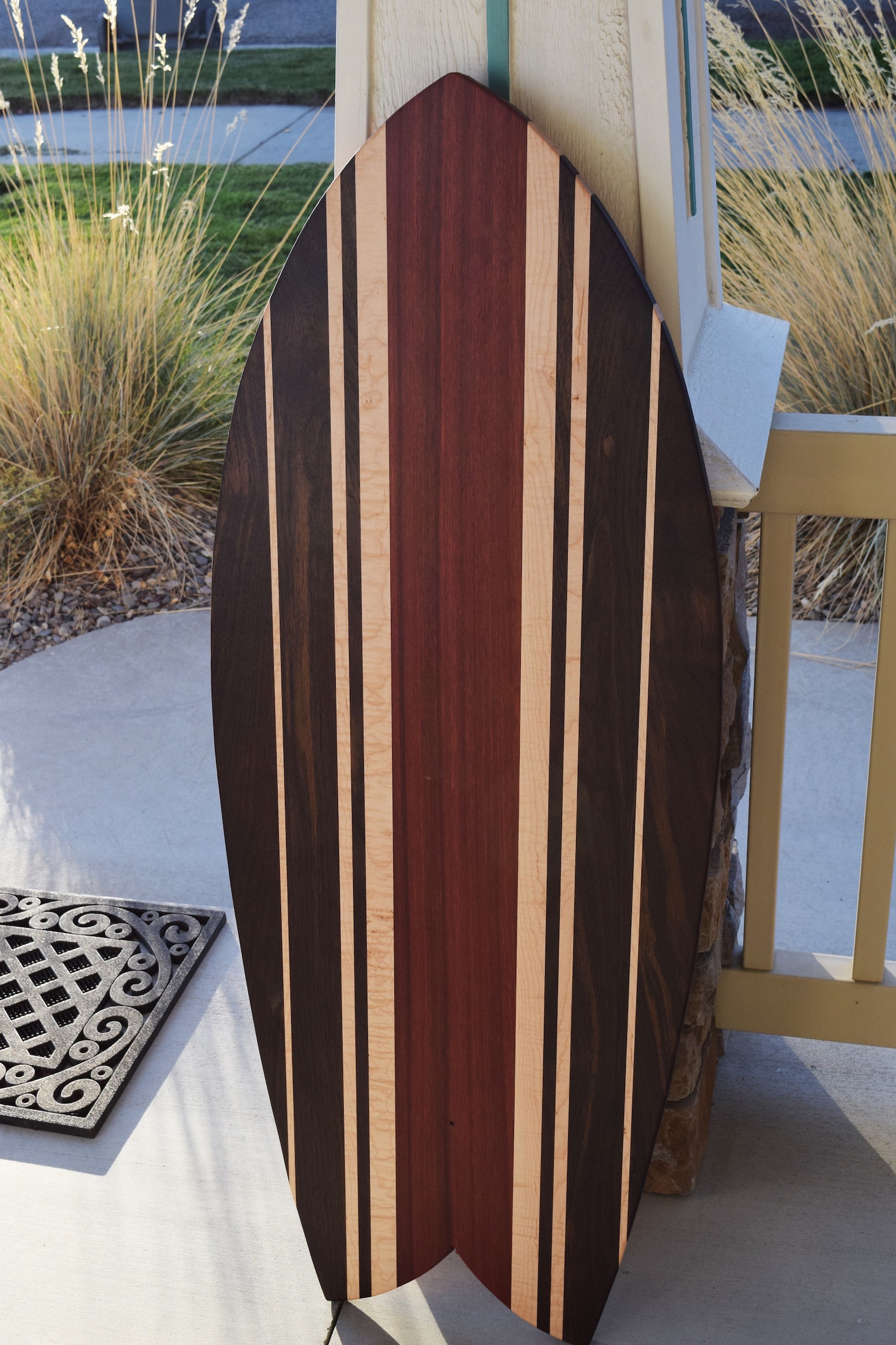 Hardwood Surfboard Coffee Table With Hairpin Legs Fishtail Multiple ...