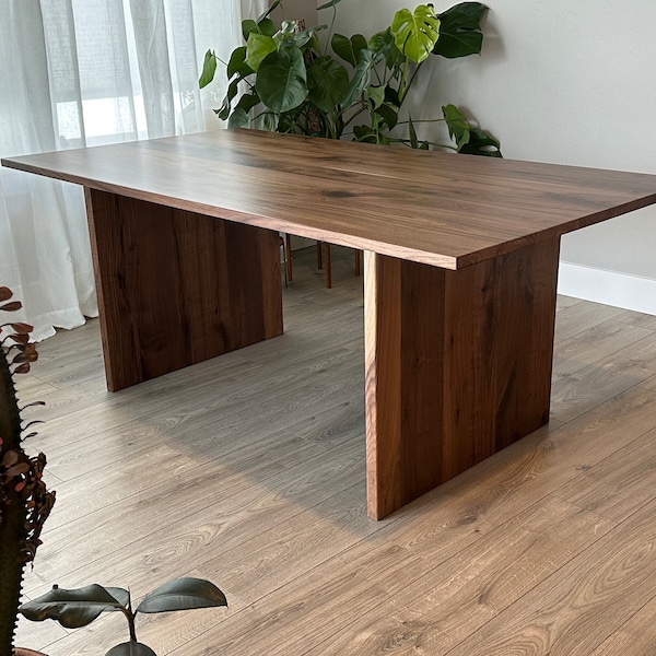 Solid Wood Dining Table - Etsy