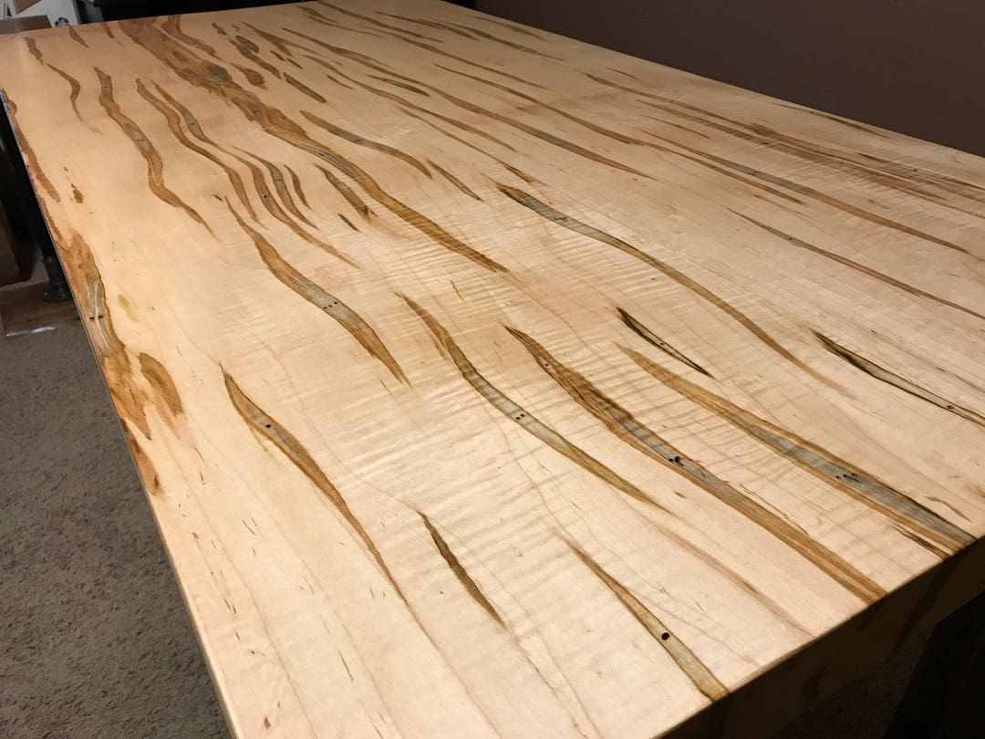 Stunning Wormy Ambrosia Maple Table Desk - Etsy