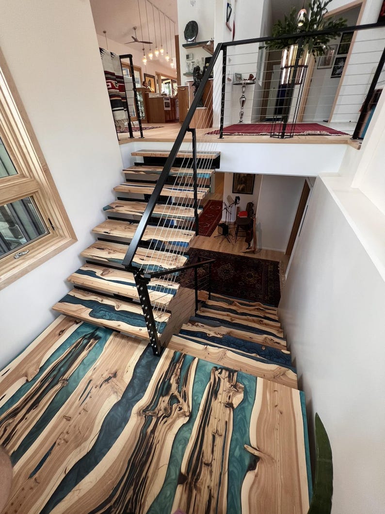 Hardwood Epoxy Stair Treads - Resin Staircase Flooring - Etsy