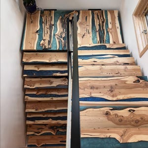Hardwood Epoxy Stair Treads - Resin Staircase Flooring - Etsy