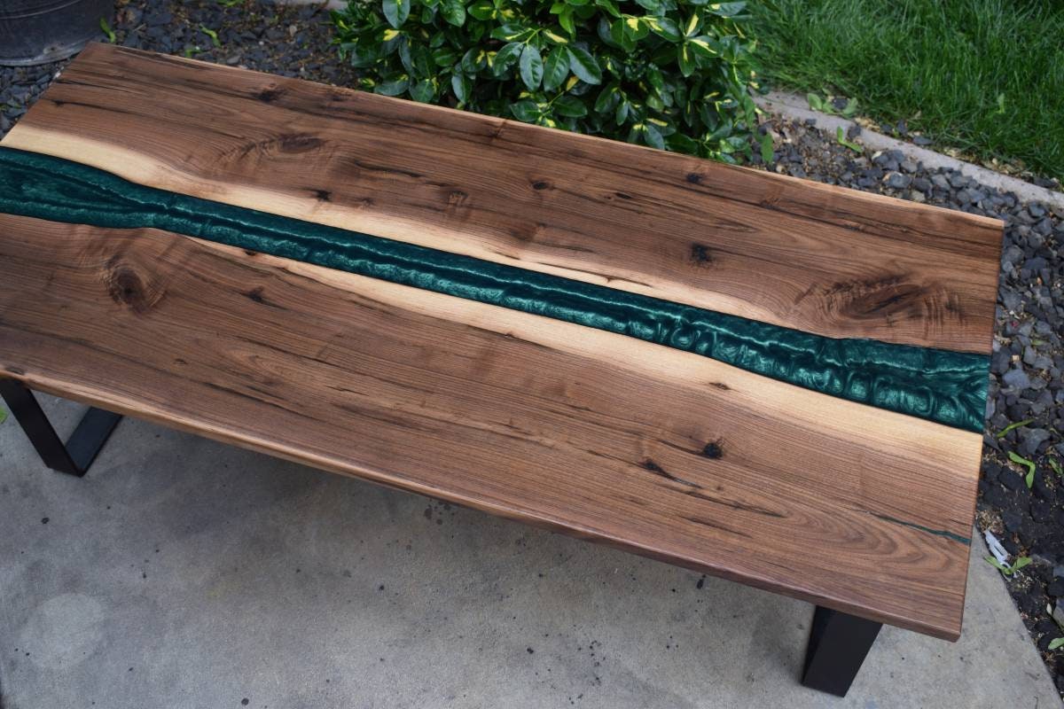 Black Walnut Resin Coffee Table | Etsy