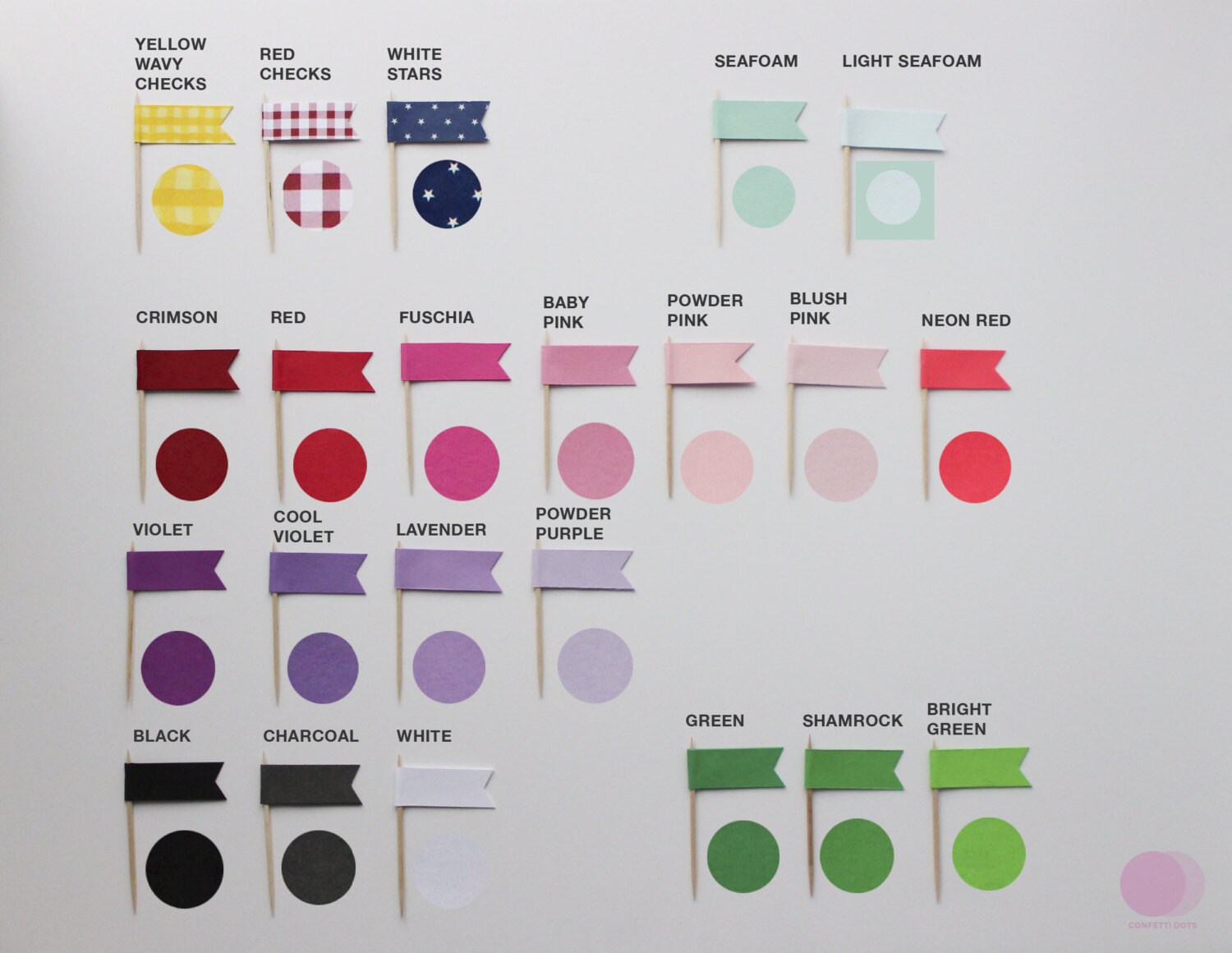 12 Cupcake Topper With Custom Text Flags Food Labels | Etsy